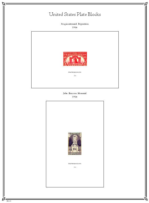 United States Plate Blocks - Palo Albums
